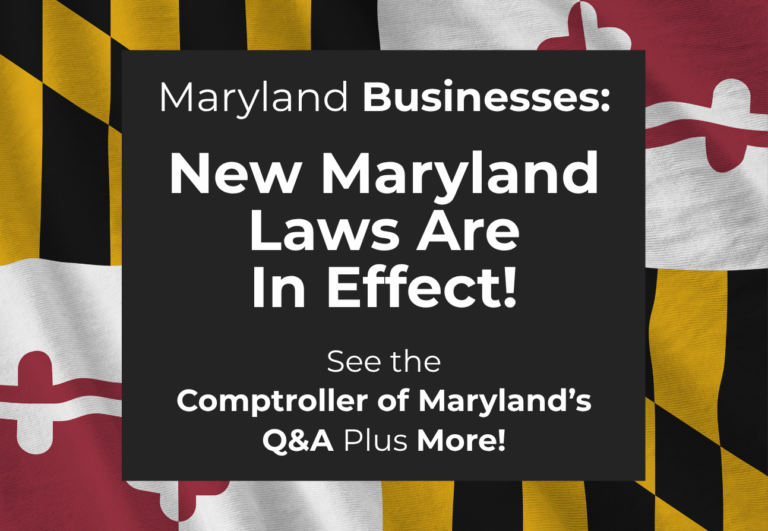 Comptroller of Maryland Provides Guidance for Businesses on New Sales ...